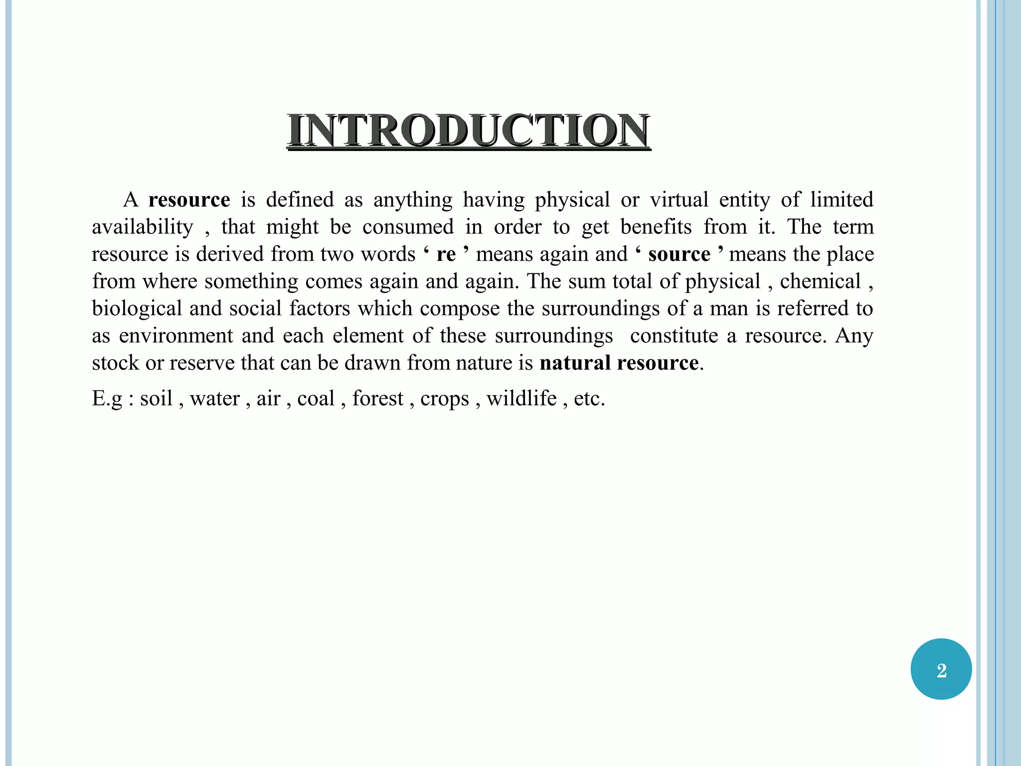 Natural resources and types of natural resources | PPT