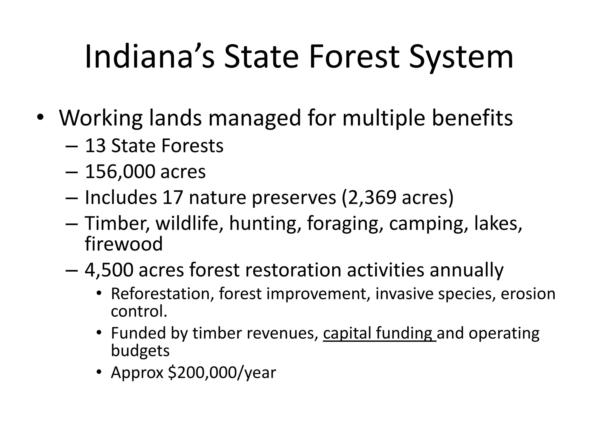 Indiana DNR Natural Resources Conservation Programs - Sustainable ...