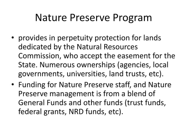 Indiana DNR Natural Resources Conservation Programs - Sustainable ...