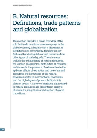 Natural Resources Definitions Trade Patterns and Globalisation | PDF