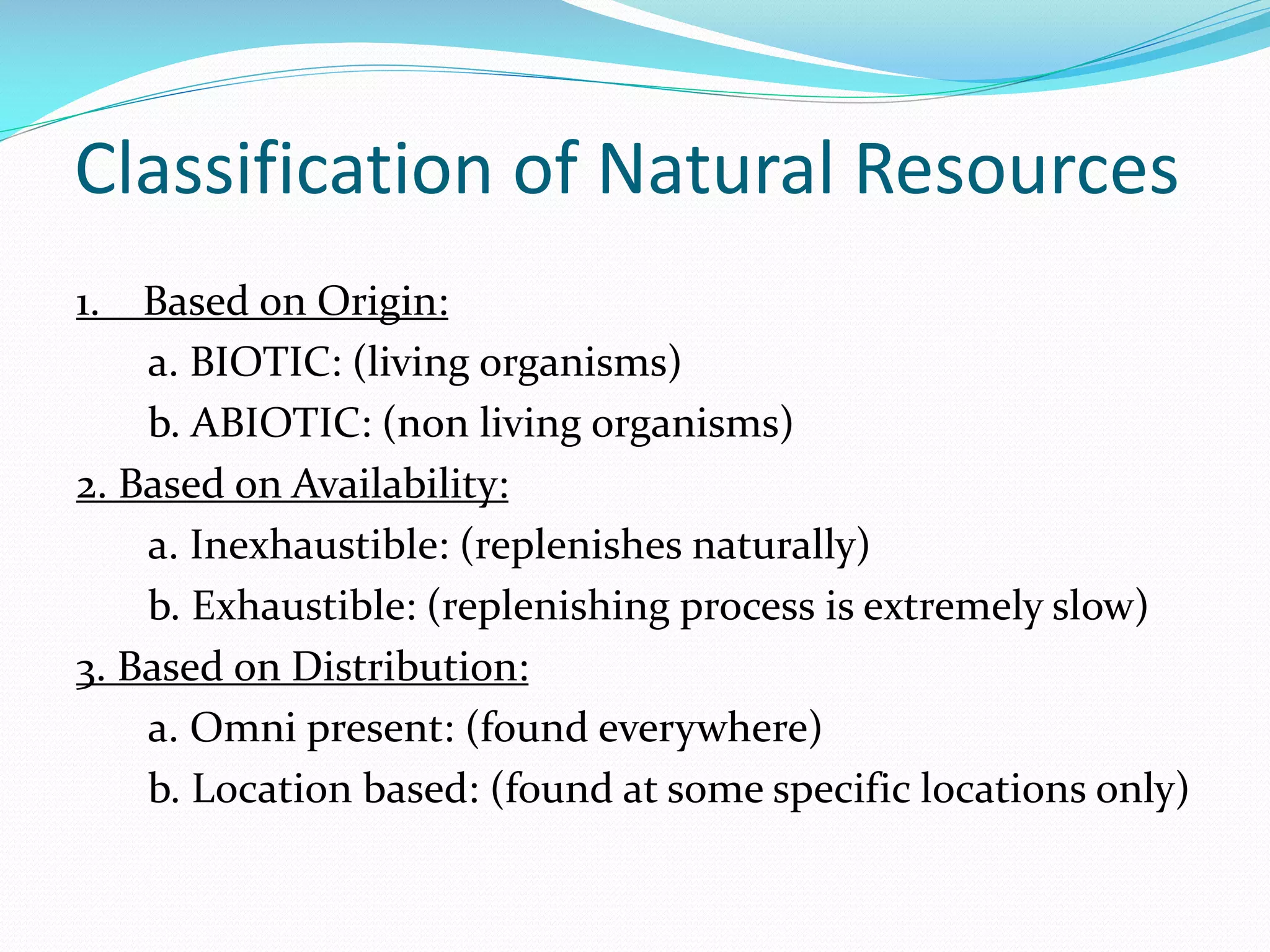 Natural resources environmental studies chapter 2 | PDF