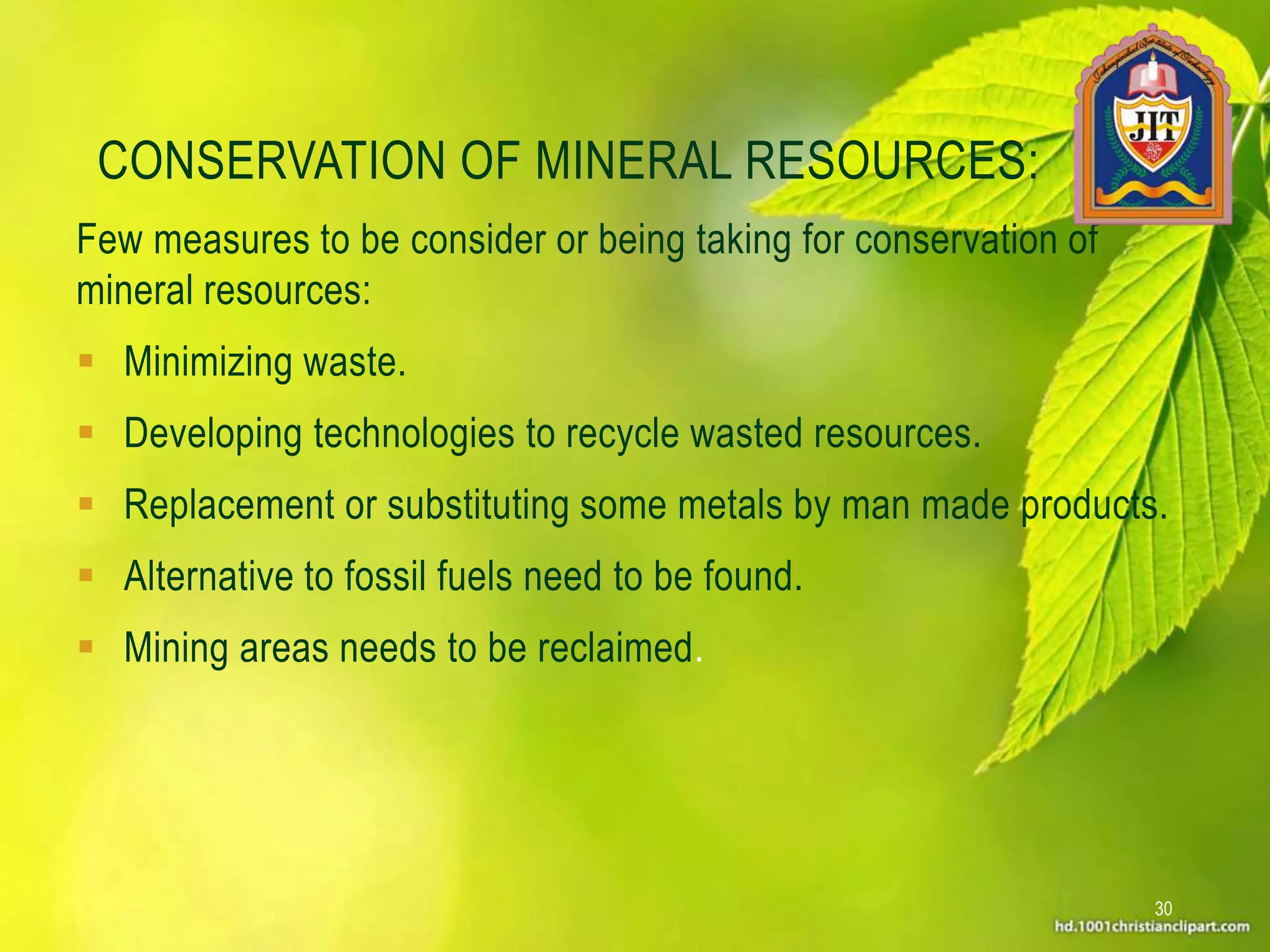 Natural resources types and its uses. | PPTX