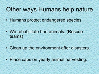 Natural resources & human effects on the earth | PPT