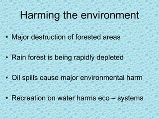 Natural resources & human effects on the earth | PPT