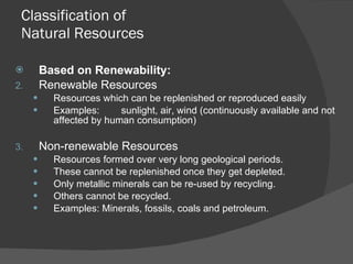 Natural resources lecture | PPT | Geology | Science
