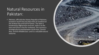 Natural resources of pakistan | PDF