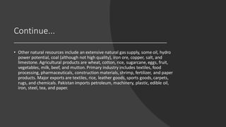 Natural resources of pakistan | PDF