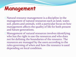 Natural resources ppt by piyush jain | PPTX