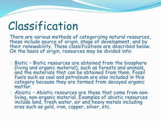 Natural resources ppt by piyush jain | PPTX