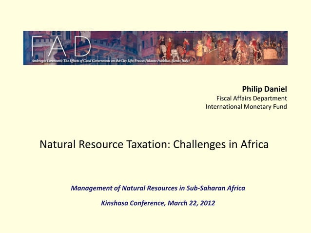 Natural resource taxation, challenges in africa | PPT