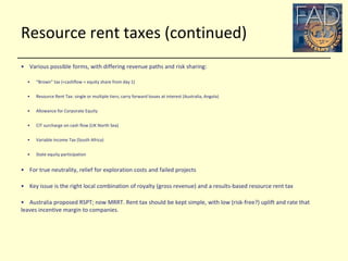 Natural resource taxation, challenges in africa | PPT