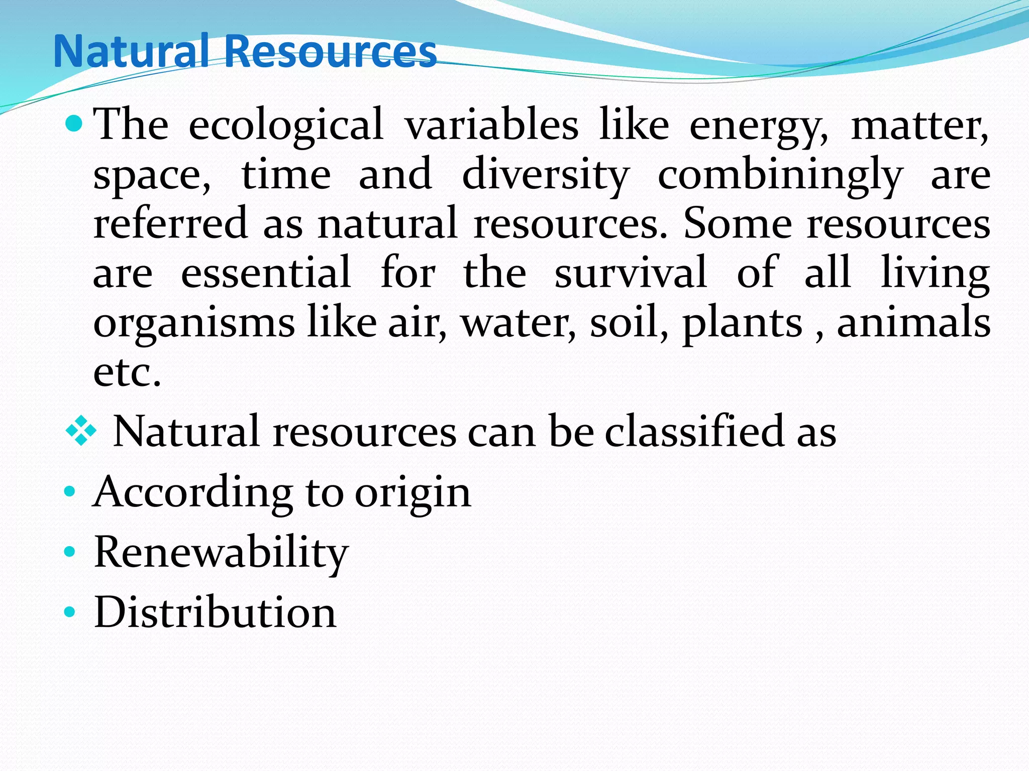 Natural Resourses (Environmental Science) | PPTX