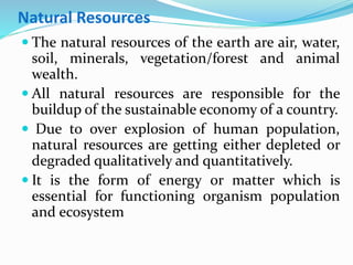 Natural Resourses (Environmental Science) | PPTX