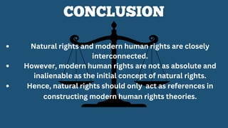 Presentation of Natural Rights in Modern Human Rights Theories | PDF