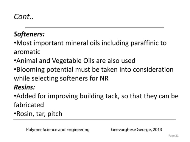 Natural Rubber - Sources, Coagulation & Processing of Coagulate ...