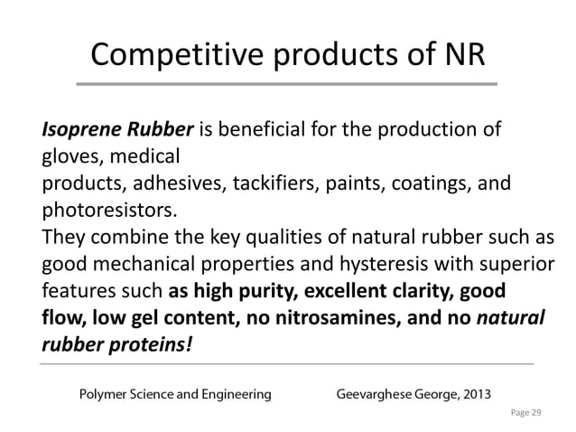 Natural Rubber - Sources, Coagulation & Processing of Coagulate ...