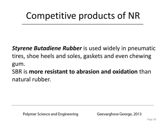 Natural Rubber - Sources, Coagulation & Processing of Coagulate ...