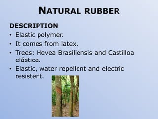 Natural rubber, synthetic rubber and neoprene rubber | PPTX