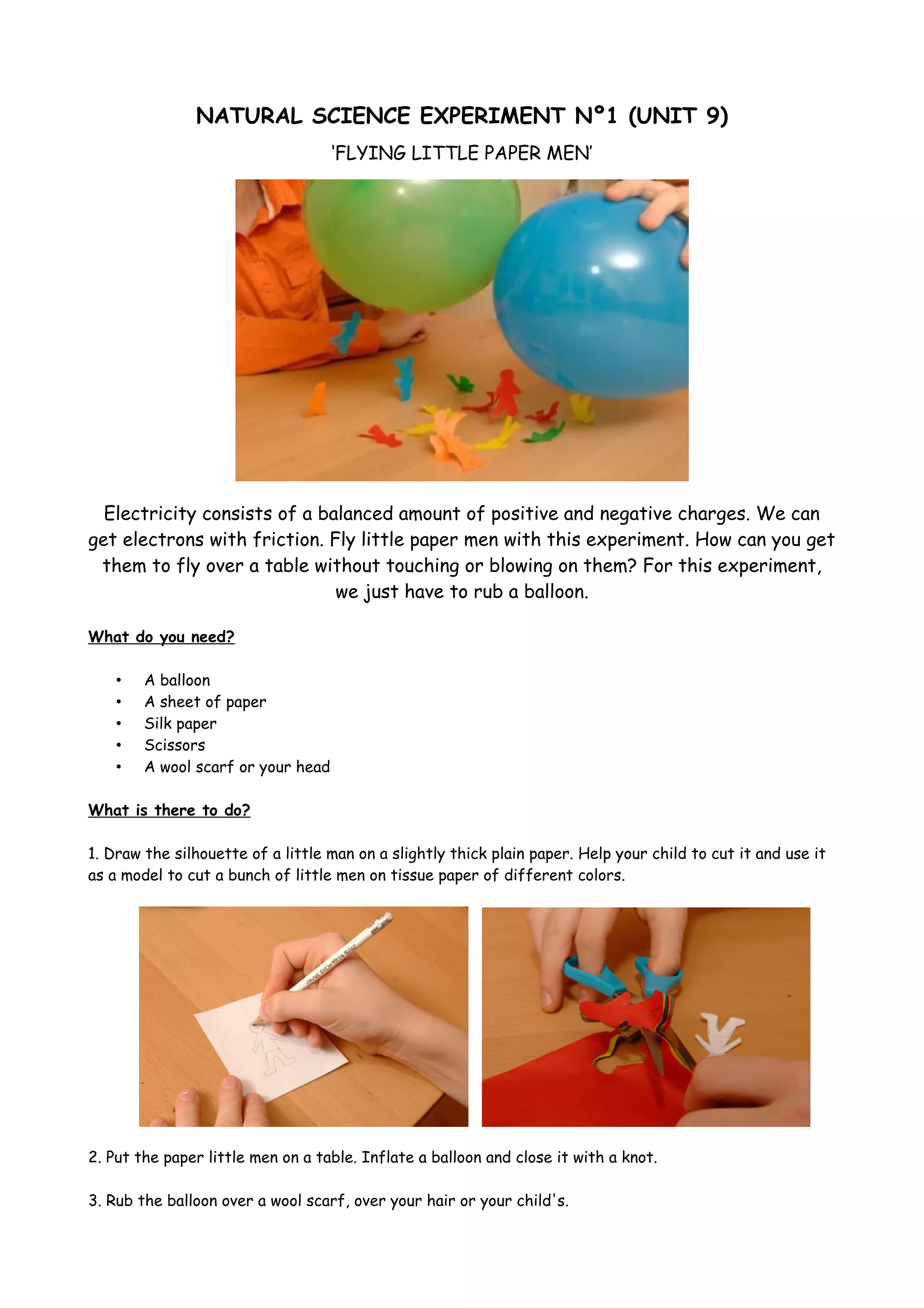 Natural science experiment 1 u9 | PDF