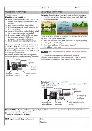 Natural sciences and technology lesson preparatio2 | DOCX