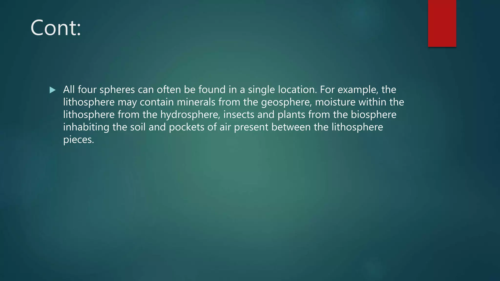 The Spheres of the earth | PPTX