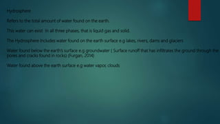 The Spheres of the earth | PPTX