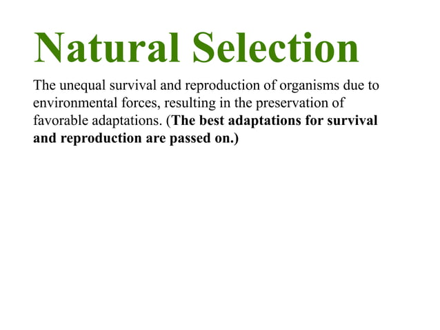 natural_sel.pptx | Genetics | Science