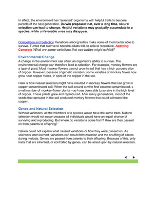 Natural selection | DOCX