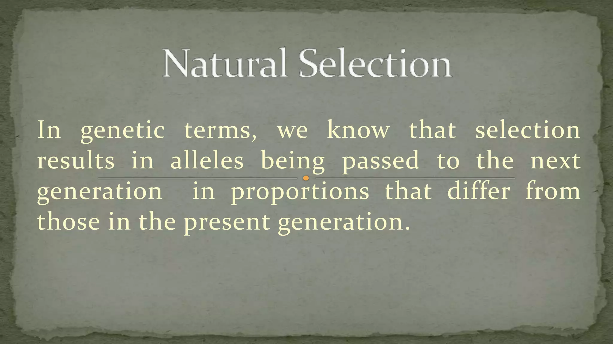 Natural selection | PPTX