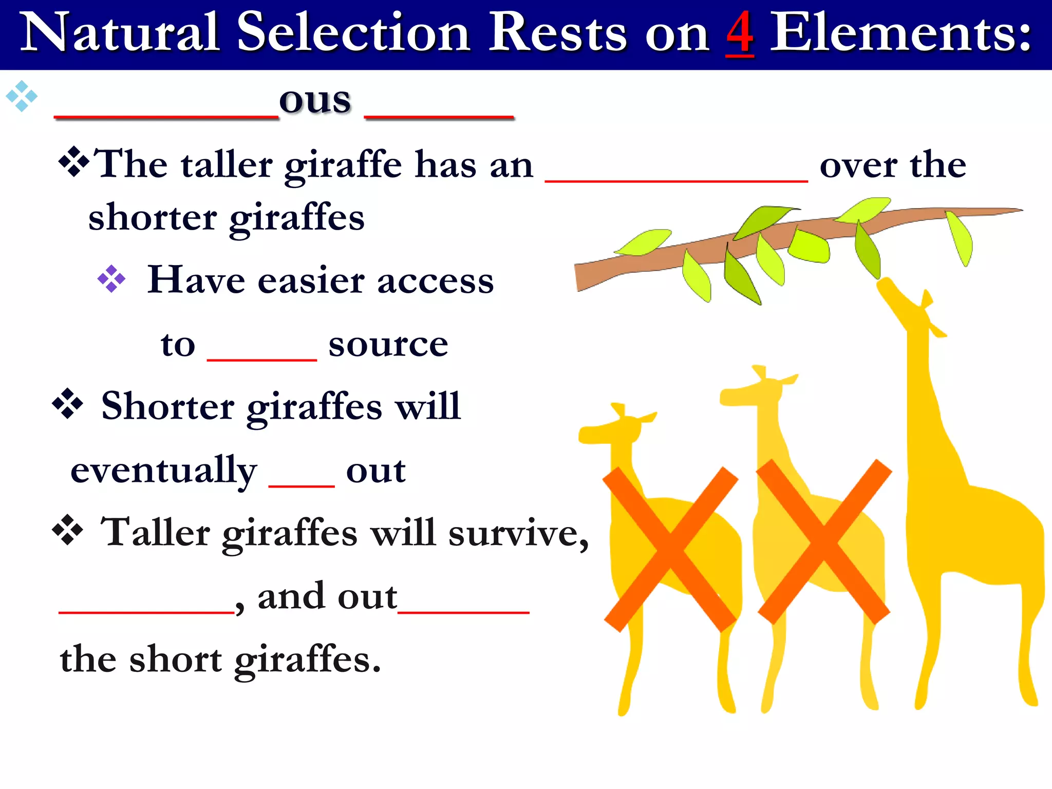 Natural Selection Darwin and Adaptations.ppt | Biological Sciences ...