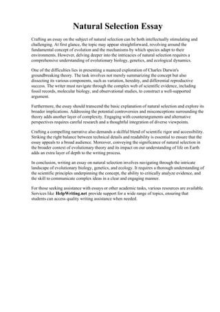 Natural Selection Essay.pdf