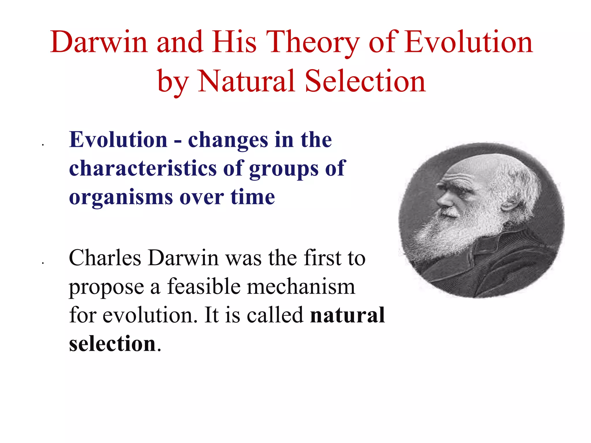 Theory of evolution by natural selection | PPTX