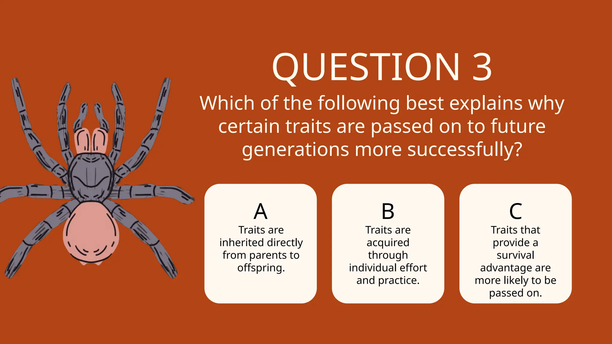 Natural Selection Science Quiz Presentation in Red Orange Hand Drawn ...