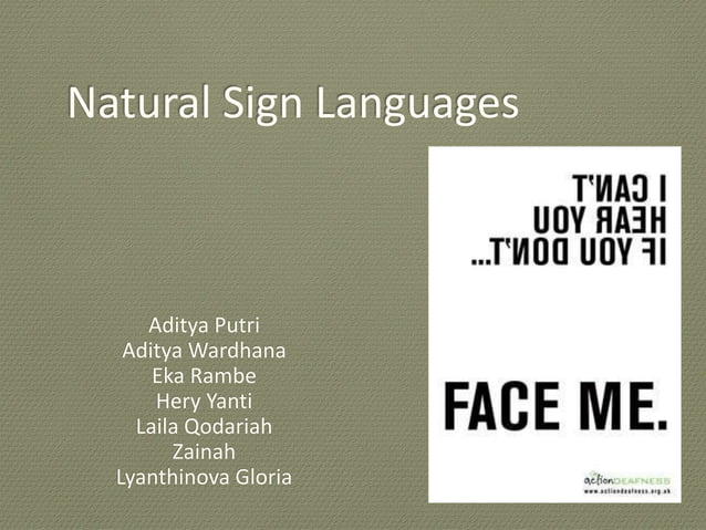 Natural sign languages revision ppt | PPT