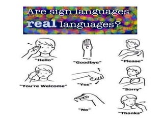 Natural sign languages revision ppt | PPTX
