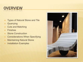 Natural Stone Application for Interiors | PPTX