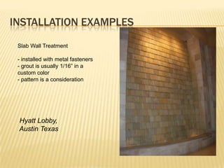 Natural Stone Application for Interiors | PPTX