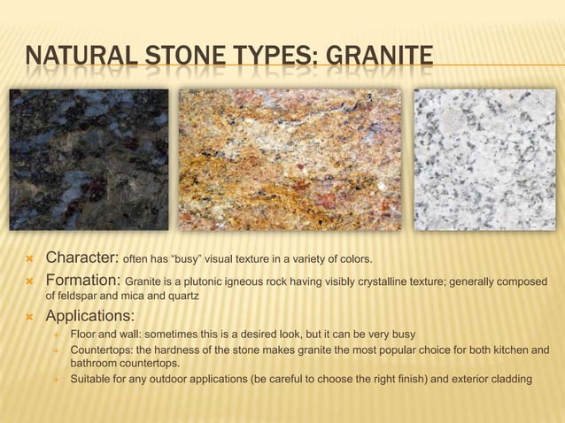 Natural Stone Application for Interiors | PPTX