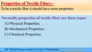 Natural textile fibers (Cotton, Jute, Silk, Wool) | PDF