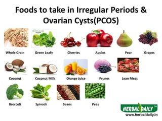 Natural treatment for irregular periods,overian cysts & pcos | PPTX
