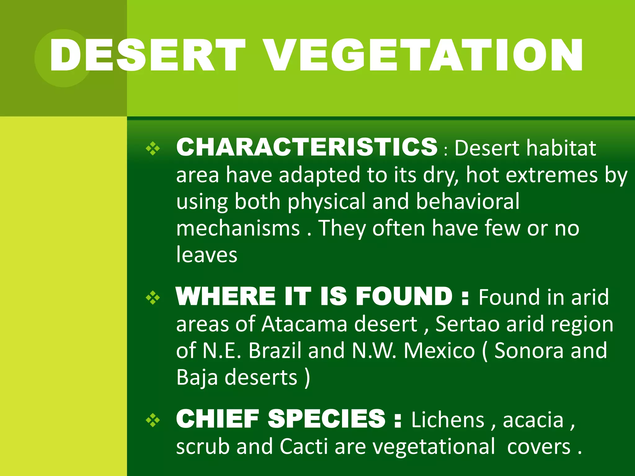 Natural vegetation of Latin America | PPTX