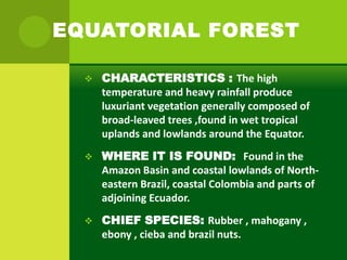 Natural vegetation of Latin America | PPTX
