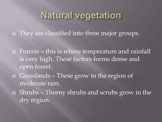 Natural vegetation and wild life | PPT