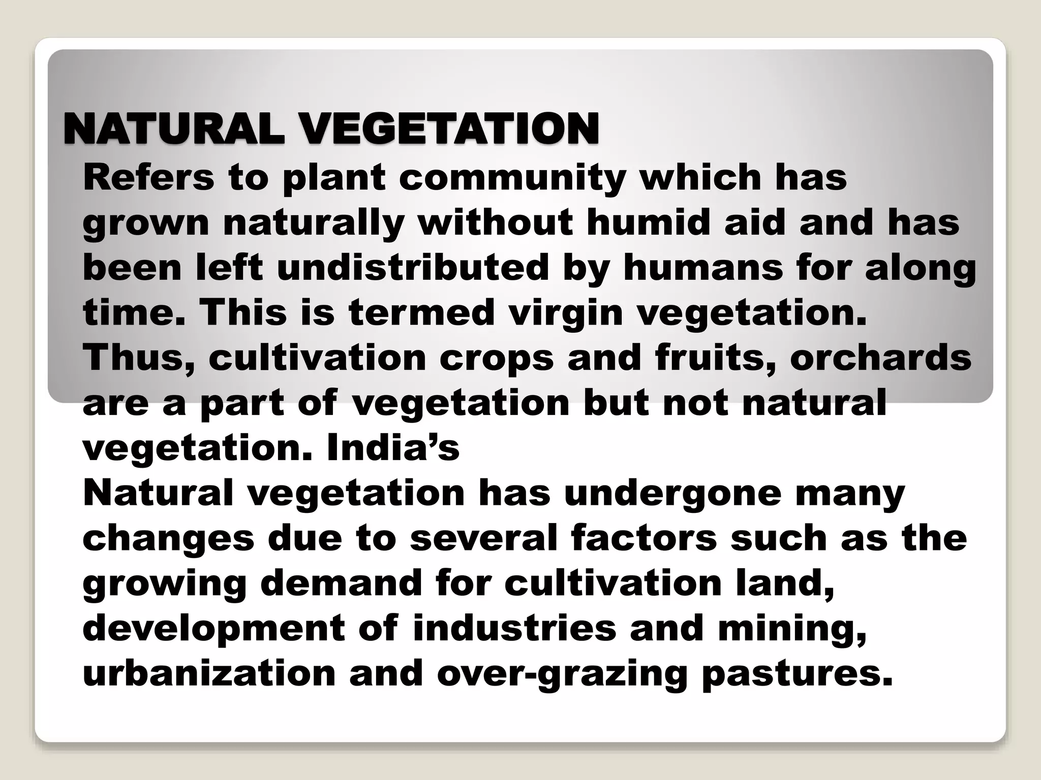Natural vegetation and wildlife | PPTX