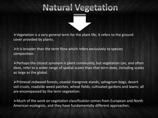 Natural vegetation and Wildlife | PPTX
