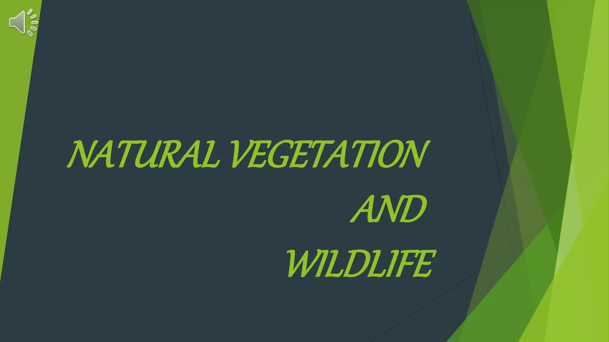 Natural vegetation and wildlife ppt | PPTX
