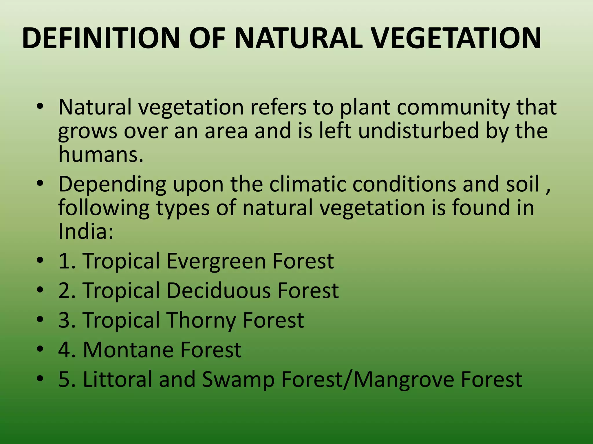 NATURAL VEGETATION AND WILDLIFE 11 CLASS GEOGRAPHY | PPTX