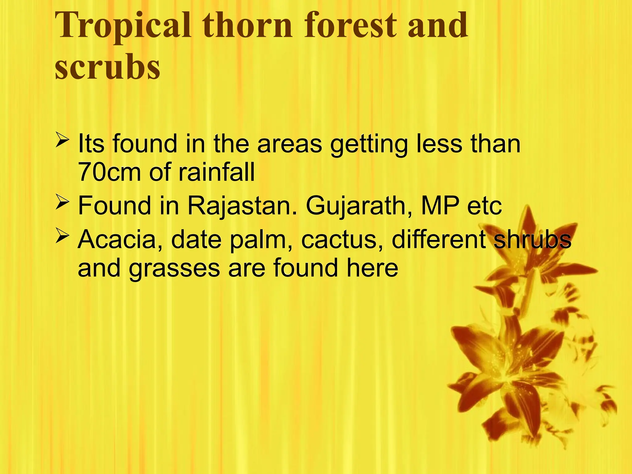 natural vegetation PPT final presentation with necessary details | PPT