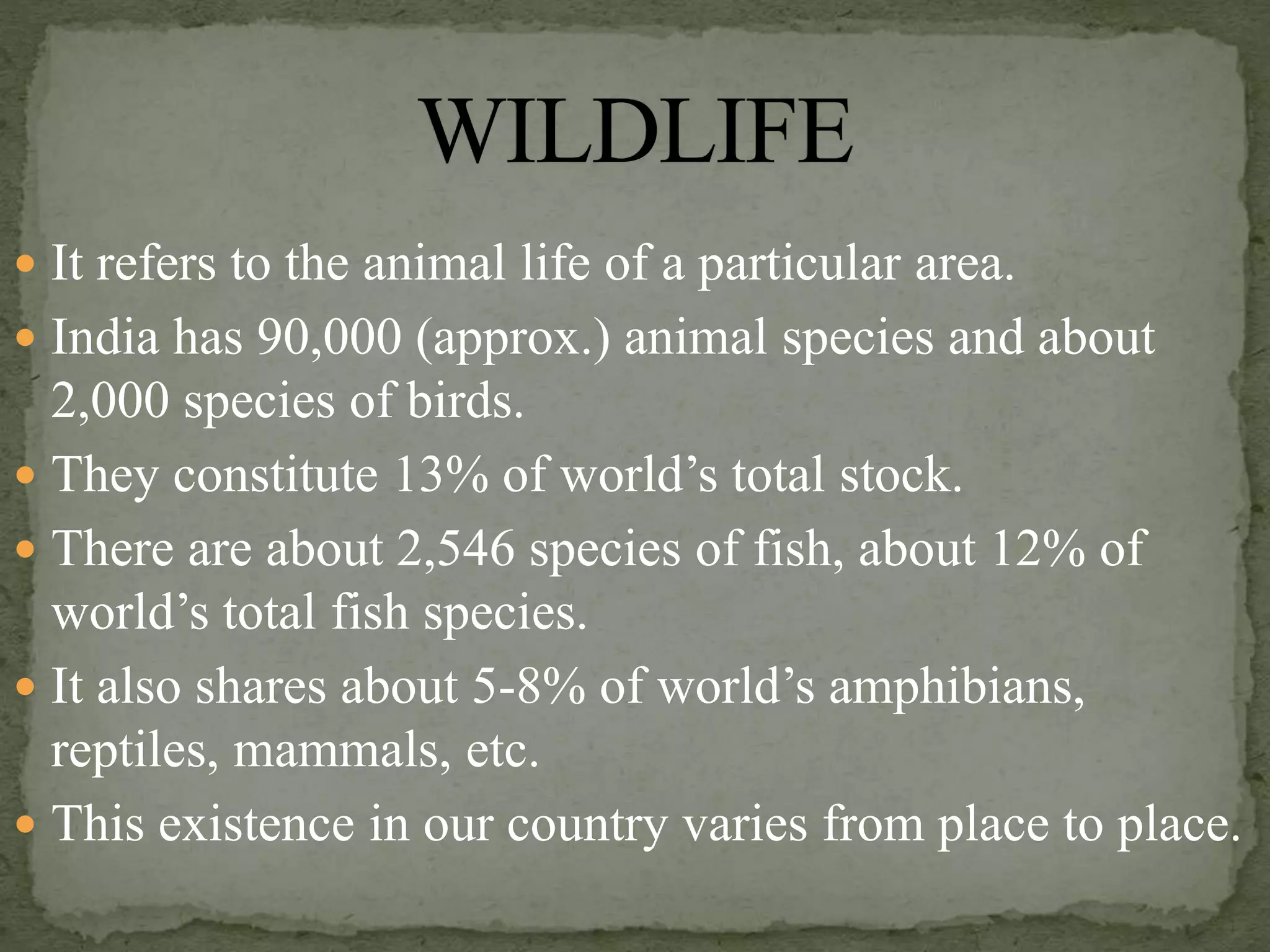 Natural vegetation & wildlife | PPT