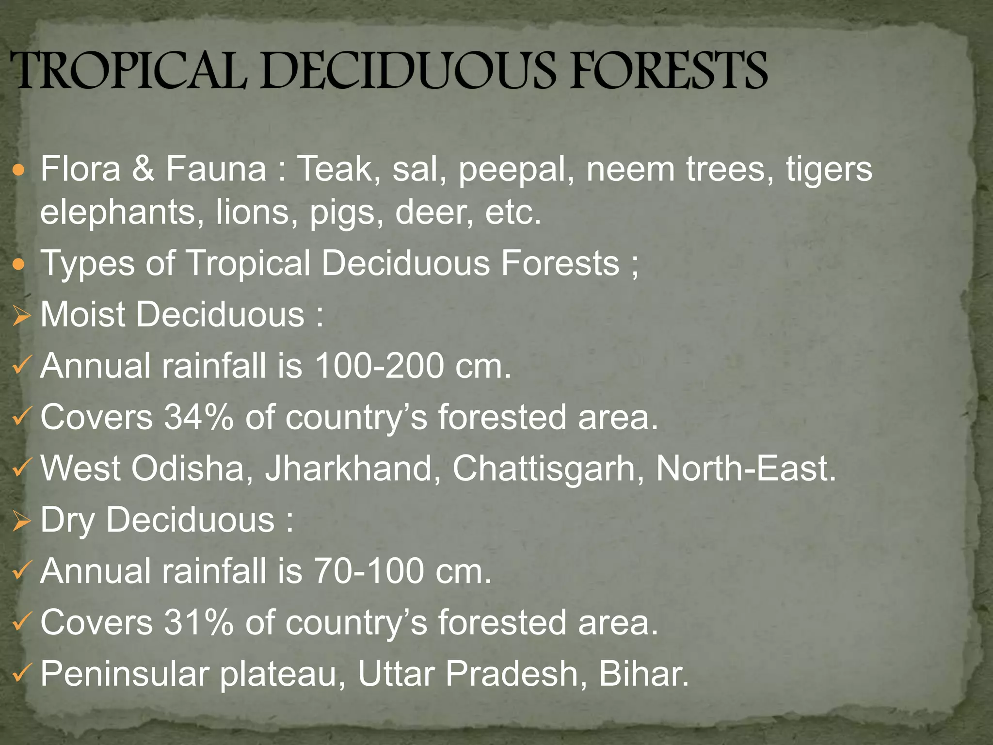 Natural vegetation & wildlife | PPT